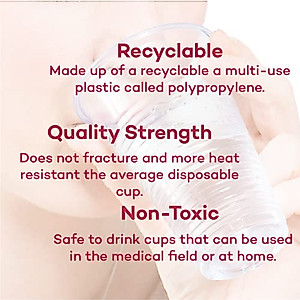 Dealmed 3 oz. Disposable Plastic Cups – 100% Recyclable Cups for Doctor's Offices, School Nurse's, Hospitals, at Home and More (Pack of 100)