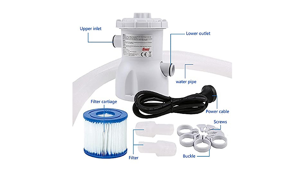 Clear Cartridge Filter Pump for Above Ground Pools