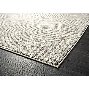 Abani Large Area Rug - Farmhouse Rugs, Stain and Shedding Resistant Large Area Rugs for Living Room, Brown Beige African Pattern ​Dining Room Rug, Rectangle Large Rugs 7'9" x 10'2"