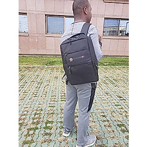 Multipurpose Go Travel Laptop Backpack,Extra Large Anti Theft College School Backpack for Men and Women with USB Charging Port (Black)