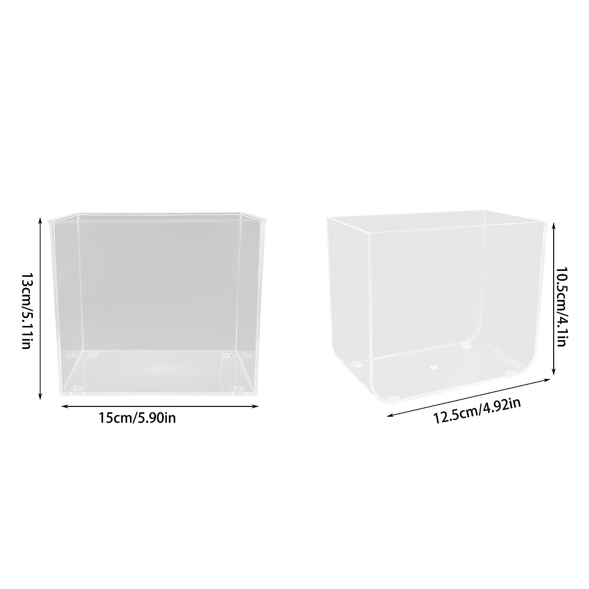 ZHIZHOUNEY Transparent Plastic Fish Bowl with Anti Slip Bottom Aquarium Aquatic Pet Supplies Practical Fish Tank Flower Plant Vase Plastic Aquarium Tank Plastic Aquarium Tank Large