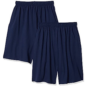 Hanes boys Jersey Short (Pack of 2) Tank Top, Navy, Medium US