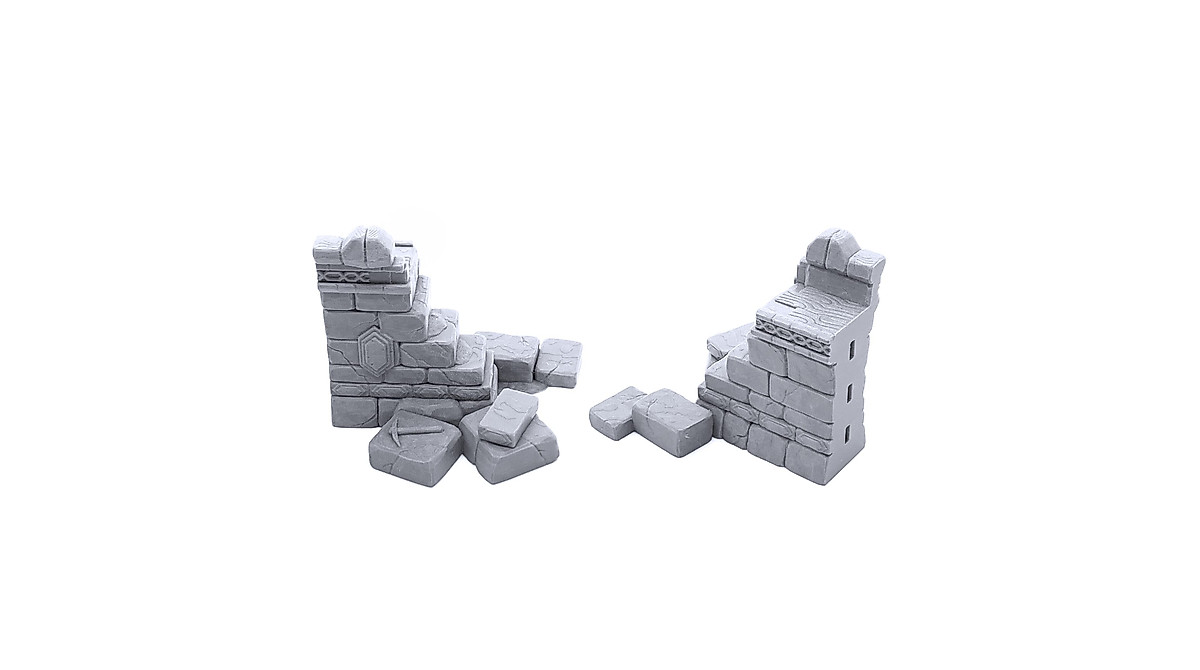 EnderToys Dwarf Settlement Walls - 3D Printed RPG Terrain