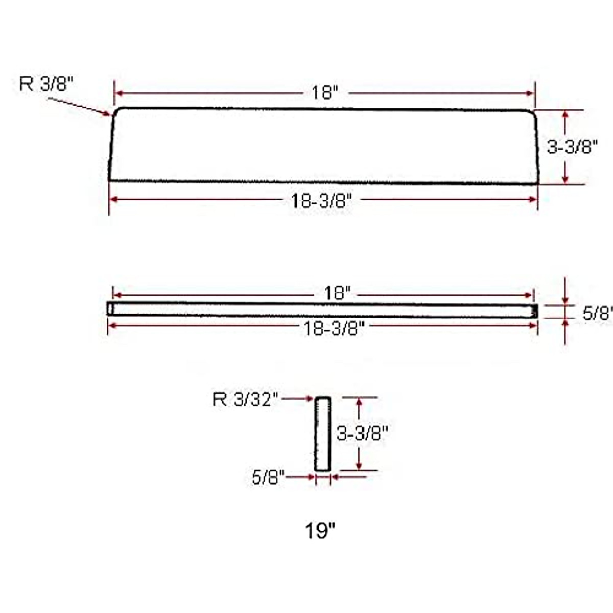 Design House 550921 Cultured Marble Side Splash, 18.3, Solid White