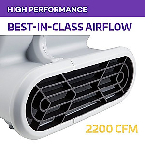 ProTeam 107132 ProBlitz Air Mover Fan, Utility Fan, Carpet Dryer, High Velocity Blower Fan , Grey