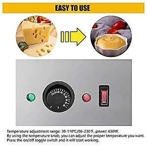 650W Electric Hot Fudge Warmer,Cheese Dispenser with Pump,2.3L Cheese Sauce Warmer Pump Dispenser,Stainless Steel Cheese Pump Dispenser for Fudge Cheese Caramel,30-110℃ (B)