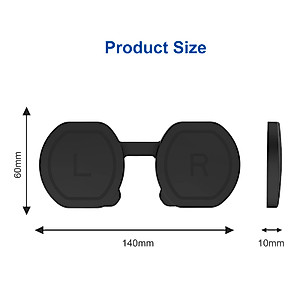 (1 Pack) NTidea VR Lens Protect Cover for PSVR2, Washable Protective Sleeve Dust Proof Cover Compatible with PS VR2 Accessories, Black