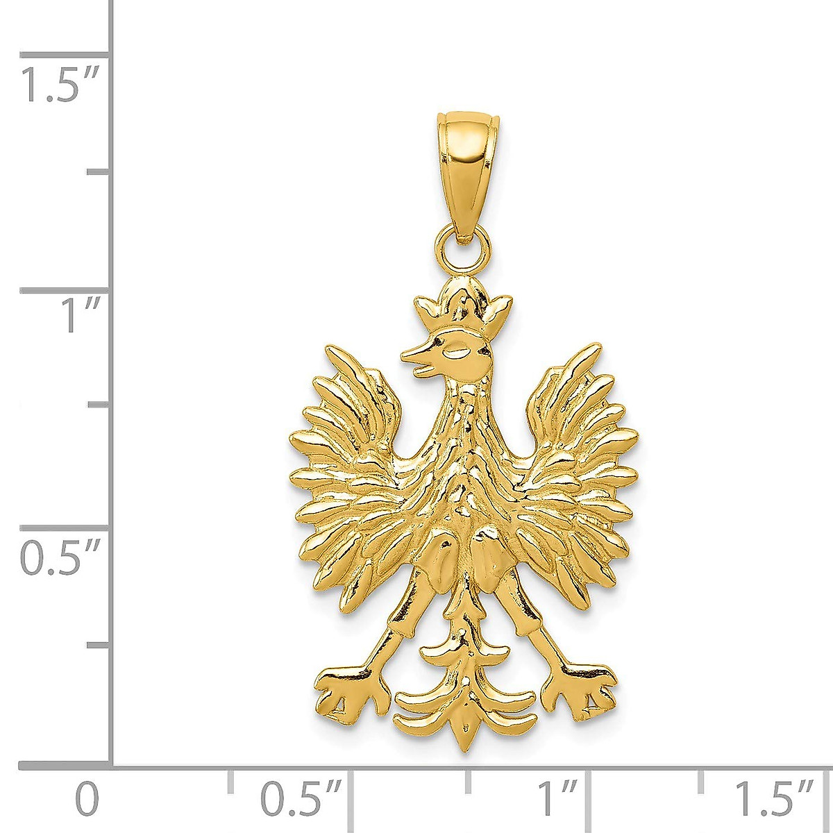 The Black Bow 14k Yellow Gold Polish Eagle Pendant