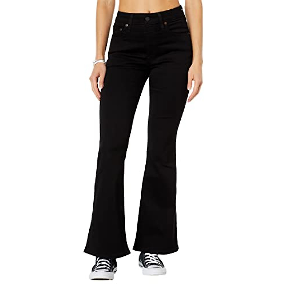 Levi's Women's 726 High Rise Flare Jeans, (New) Soft Black, 26 Regular