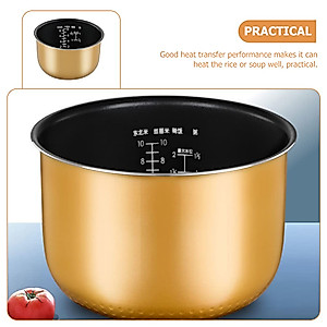 BESTonZON Inner Cooking Pot for Rice Cooker and Instant-Pot Use Rice Cooker Liner Non- stick Rice Cooking Container Rice Maker Accessories for Rice Maker Cooker 3L