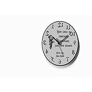 Reverse Wall Clock - Alice - Mad Hatter - Round Funny Clock - Backwards running Time - Counterclockwise Wall Clock - Room Deco - Optional RGB LED 5V Backlit