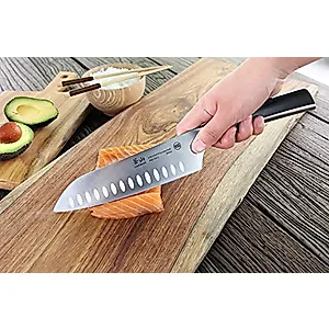 Cangshan N Series 59113 German Steel Forged Santoku Knife, 7-Inch