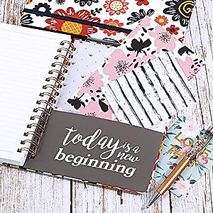 Ruled Notebook/Journal - Lined Journal with Premium Thick Paper, 8.5" X 6.4", College Ruled Spiral Notebook/Journal, Banded with Exquisite Inner Pocket, Waterproof Hardcover with Colorful Pattern