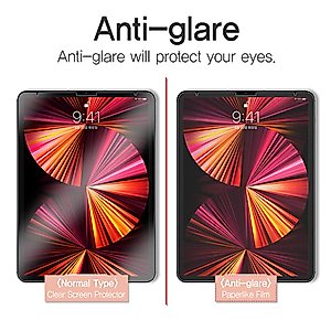 Healing Shield Reusable Paper Texture Screen Protector Compatible with Samsung Galaxy Tab S9 Plus 2023 / S8 Plus 2022 / S7 FE 2021 / S7 Plus / S7+ (12.4), Detachable and Removable Anti Glare Matte
