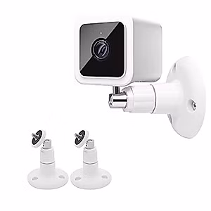 Wyze Cam V3 Mount, ALLICAVER 360 Degree Adjustable Wall Mount Bracket for All-New Wyze Cam V3 1080p HD Indoor/Outdoor Video Camera. (2-Pack, White)
