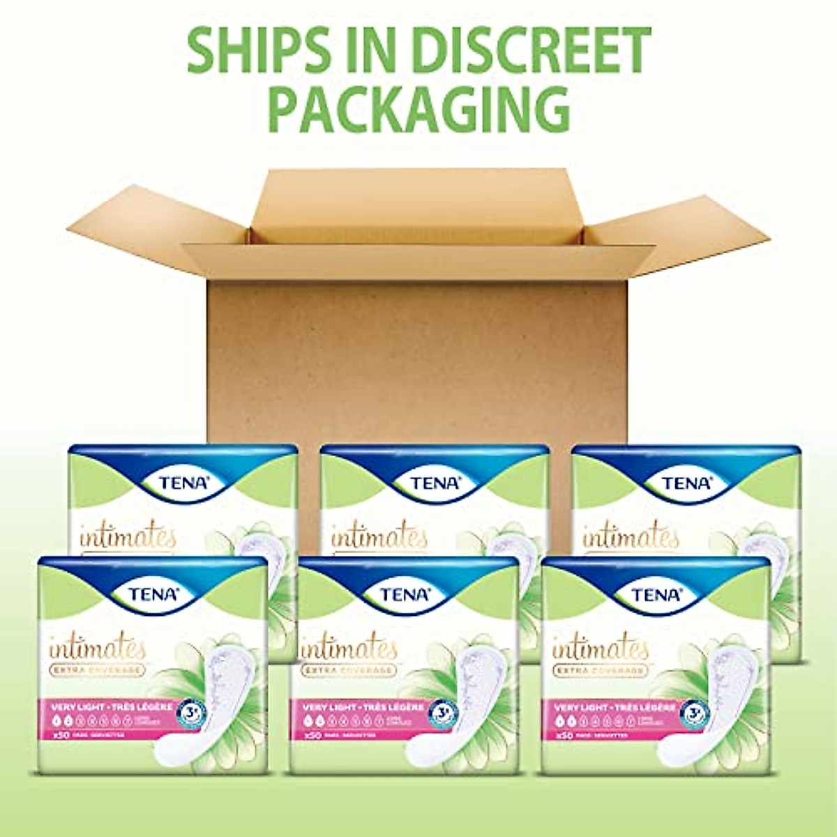 TENA Incontinence Liners for Women, Very Light Absorbency, Extra Coverage, Intimates - 300 Count