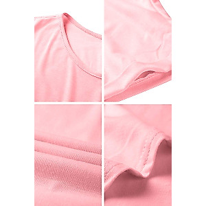 YMING Elegant Slit Cocktail Dress for Women Plain Party Long Maxi Dress Pk 3XL Pink