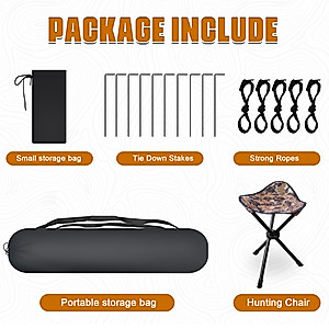 Hunting Blind and Silent Hunting Clothes for Men Fleece Lining, Safety Strap Compatible