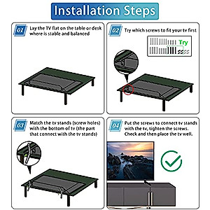 Base Stand fit for TCL Roku 32in 40in 43in 49in 50in 55in Smart TV for 32S305 32S3800 32S4610R 32S3850 32S3850A 40S325 40FD2700 40FS3800 50S423 TV Stand Base with Screws and Instruction