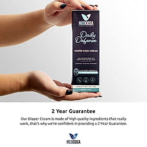 Medcosa Diaper Cream | Your Daily Defense Against Diaper Rash | Baby Butt Cream w/Zinc Oxide | Helps Protect, Soothe & Reduce Redness & Irritation (2 pack)