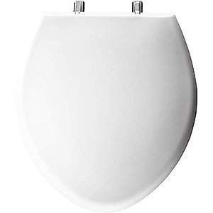 BEMIS 1000CPT Paramount Heavy Duty OVERSIZED Closed Front Toilet Seat with 1,000 lb Weight limit will Never Loosen & Reduce Call-backs, ROUND/ELONGATED, Plastic, White
