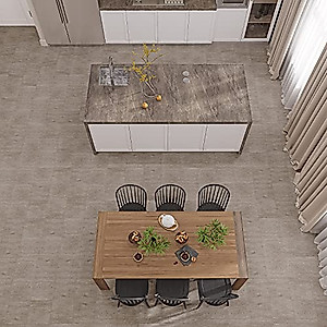 Luxury Vinyl Flooring Tiles by Lucida USA | Peel and Stick Floor Tile for DIY Installation | Sample Decorative-Look Plank | Cement | BaseCore | 6 inch x 12 inch