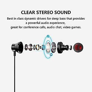 USB Headset with Microphone for PC, Noise Cancelling Computer Headphones for Laptop/ 8.2 FT, Lightweight PC Headset with Audio Controls & Mute Function for Office Live Broadcast Gaming Headset and PS4