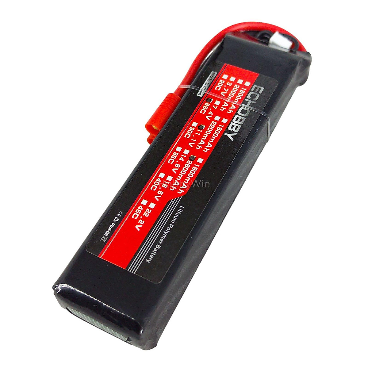 ECHOBBY 11.1V 3S 2600mAh 25C LiPo Battery 3.5mm Banana Plug for RC Airplane Helicopter Quad Copter FPV Drone Multirotor Aircraft