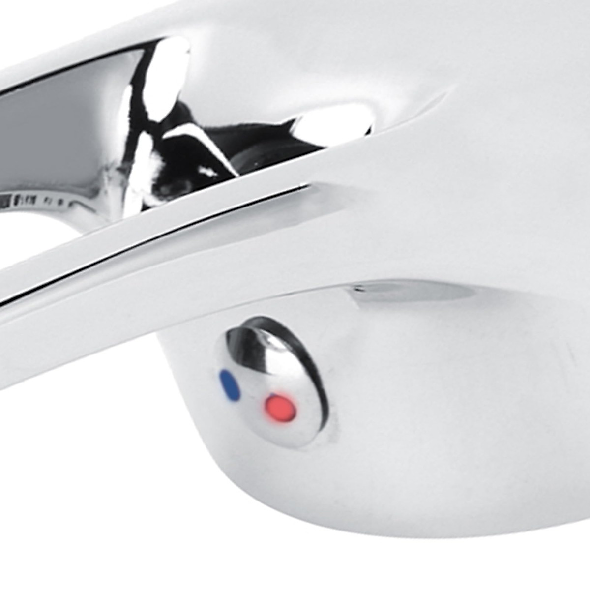 CYSFETENA Faucet Handle, Chrome Plating Zinc Alloy Long Tap Lever Handle Single Lever Faucet Lever Handle Ultra Wide Sink Faucet Handle Replacement for Bathroom Kitchen (35mm)