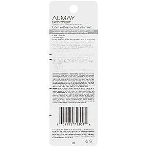 Almay All-Day Eyeliner Pencil, Hypoallergenic, Cruelty-Free, Ophthalmologist Tested, Long Wearing and Water Resistant, 209 Black Raisin, 0.01 Oz