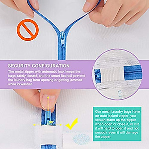 Wanapure 9Pcs Mesh Laundry Bag for Delicates, Lingerie Bags for Laundry - (1 Large & 4 Medium & 2 Small & 2 Bra Bags) for Garment, Underwear, Sock, Baby Clothes, Sweater, Travel, Washing Machine