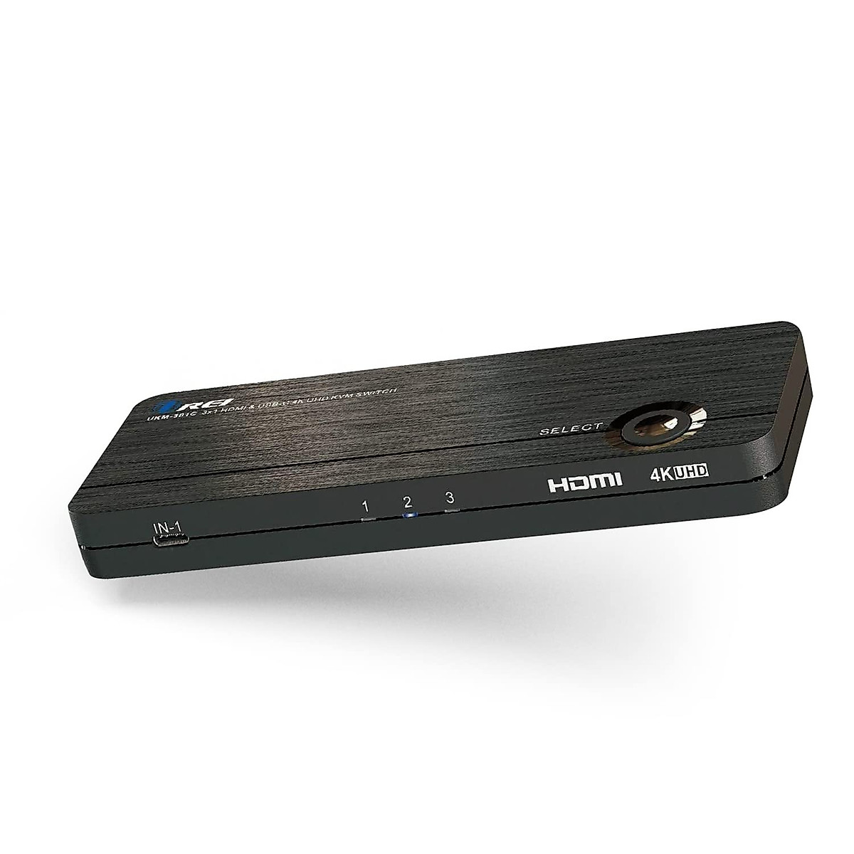 OREI 3 Port KVM Switch 4K@60Hz, 1 USB-C DP Input, 2 HDMI Inputs & 4 USB 2.0 Ports to Connect Flash Drives, Printers and Keyboard-Mouse (UKM-301C)