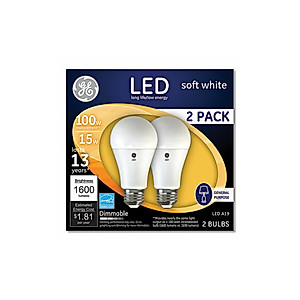 GE Lighting 65941 15W E26 A21 Soft White LED Dimmable Light Bulb44; Pack of 22