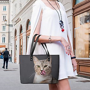 Womens Handbag Cat Leather Tote Bag Top Handle Satchel Bags For Lady