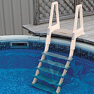 Confer Plastics 6000X Heavy Duty Above Ground in-Pool Swimming Ladder for Decks Adjustable from 42IN to 56IN HIGH