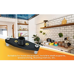 Wdwlbsm Dowel Jig Kit for Floating Shelf Bracket Drill Guide for Straight Holes Self Centering Doweling Jig for Hidden Shelf Brackets Woodworking Drilling