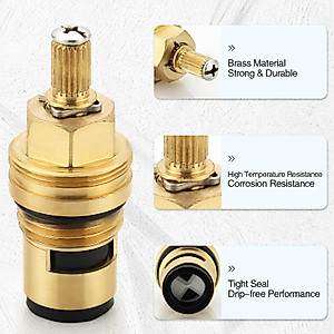 Ceramic Cartridge for Grohe 45882000, Left Side of the Sink Clockwise Closing Cartridge Replacement, Faucet Cartridge Replacement Assembly, Brass