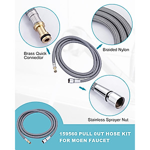 Replacement Hose Kit for Moen Kitchen Pull Out Faucet(Pullout 159560)