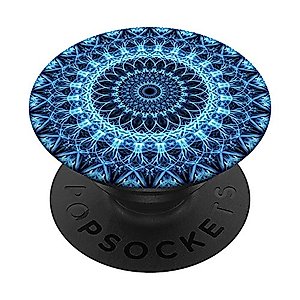 Blue Mandala Pop Mount Socket Cute Designed Divine Mandala PopSockets PopGrip: Swappable Grip for Phones & Tablets