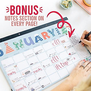 Doodle Large Desk Calendar 2023-2024 Calendar Desk Pad - 18 Month Calendar For Desk Calendars 2023-2024, 2023 Desk Planner 2023 Desk Calendar 11x17, Large Calendar 2023-2024 For Wall Calender 2023