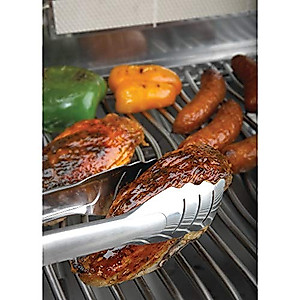 Napoleon PRO Stainless Steel Easy Locking Tongs - 55011 - Napoleon BBQ Grill Accessory, 15-inch, Easy To Use Tip Lock, Dishwasher Safe, Integrated Tool Hanger