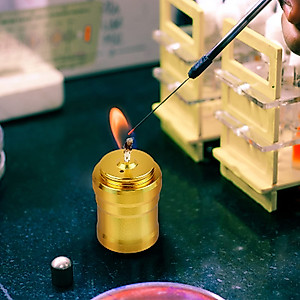 CHGCRAFT 2 Sets Portable Metal Mini Alcohol Burner Lamp Aluminum Alloy Alcohol Stove with Cotton Cord for Household Outdoor Camping Picnic Tea Coffee Making Science Experiments