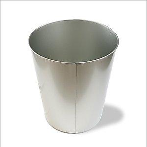 Shirin Packaging Metal Trash Can Small Metal Trash Can for Office Stainless Steel Bathroom Trash Can Garbage Recycle Bin Office Trash 9.4" x 9.4" x 10.9" Diameter 22cm - 8.6"