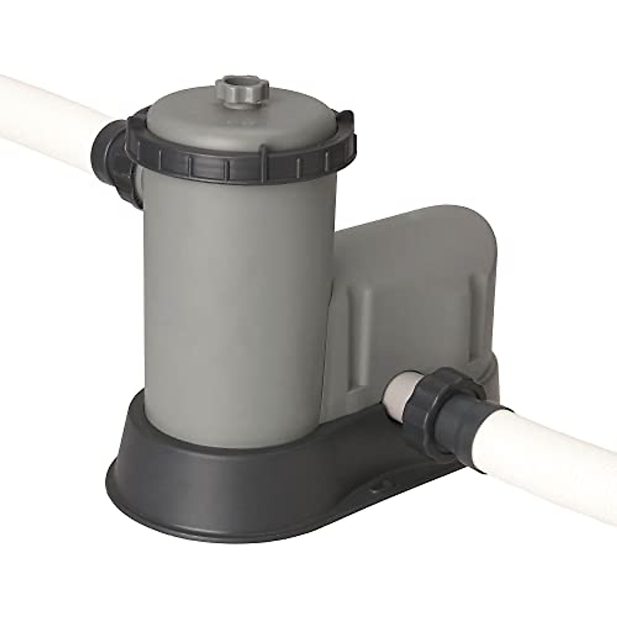 Bestway Power Steel 18' x 9' x 48" Oval Metal Frame Above Ground Outdoor Swimming Pool Set with 1500 GPH Filter Pump, Ladder, and Pool Cover