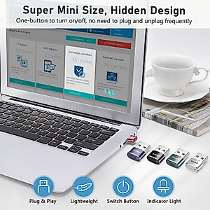 Mouse Jiggler Undetectable Metal USB Mouse Mover with Switch Button, Automatic Mouse Shaker with 2 Jiggle Modes, Driver-Free, Plug & Play, Keep Computer/Laptop Awake, with USB-C Adapter, Rose Gold