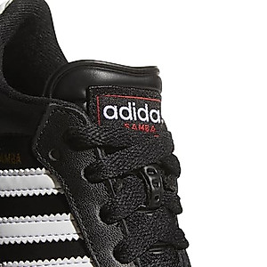 adidas Boy's Samba Classic Soccer Shoe, Black/White/Black, 5.5 Big Kid