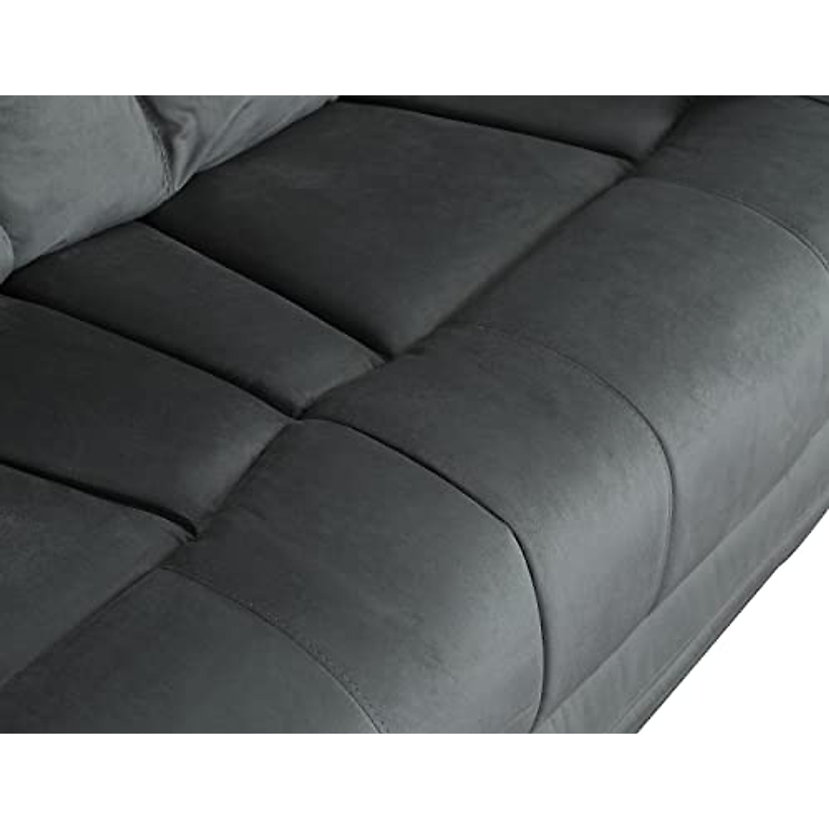 Blackjack Furniture Elton Microfiber Reclining Modern Living Room Loveseat, Sofa, Gray