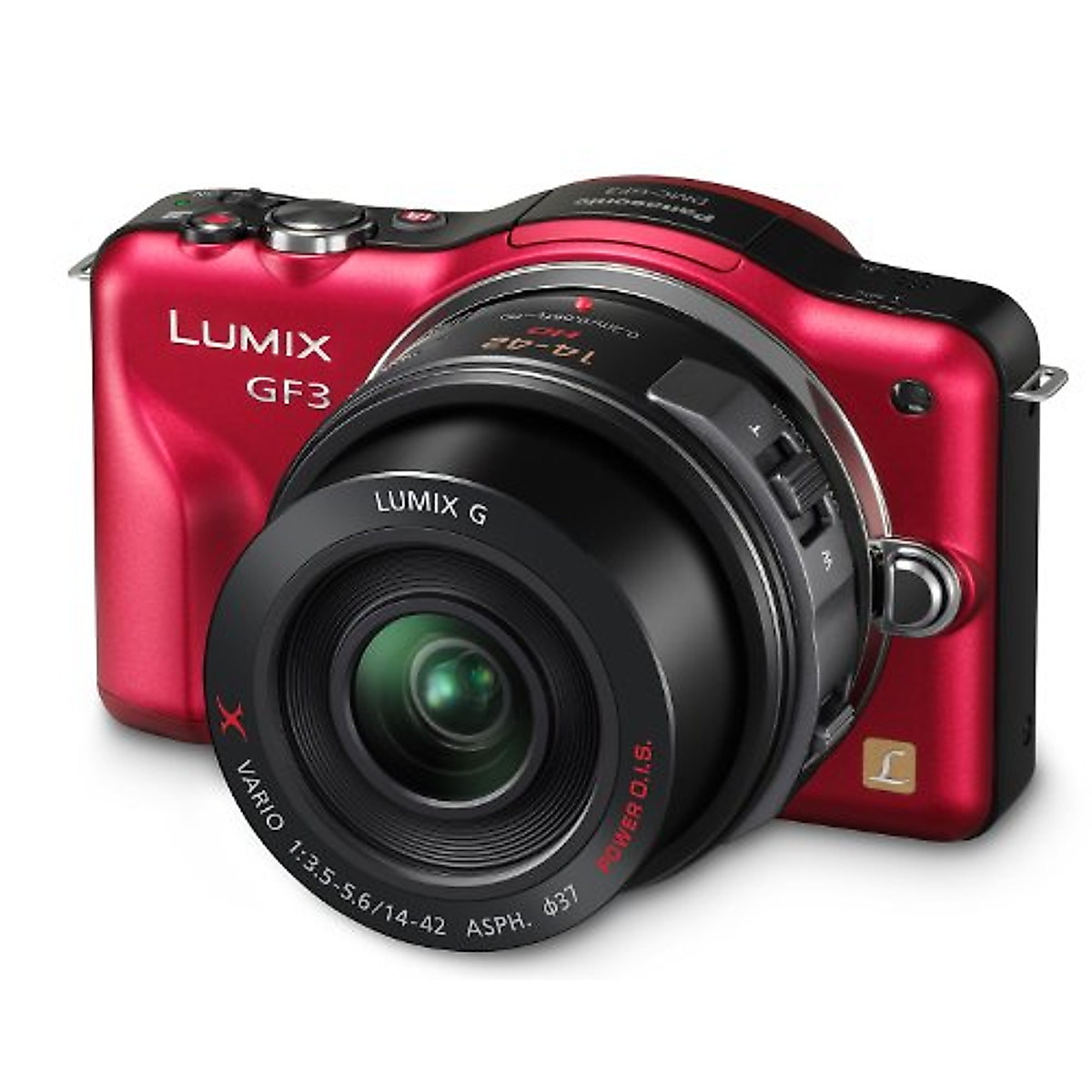 Panasonic Lumix DMC-GF3X 12.1 MP Micro Four Thirds Compact System Camera with 3-Inch Touch-Screen LCD and LUMIX G X Vario PZ 14-42mm/F3.5-5.6 Lens (Red)