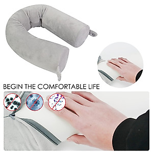 Hxcxrst Travel Pillow-Twist Memory Foam Neck Pillow Support Pillow, Used for Neck, Chin, Waist and Leg Support-Suitable fo Airplanes, Buses, Trains.