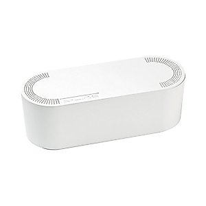 D-Line Cable Management Box, Cord Organizer Box to Hide & Conceal Power Strips, Desk Cable Management Solution, Made from Electrically Safe ABS Material - 12.75" (L) x 5" (W) 4.5" (H) - White